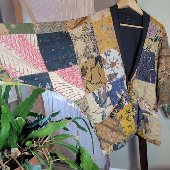 XOTI | Jackets & Coats | Xoti 0 Cotton Patchwork Quilt Batwing Cardigan ...